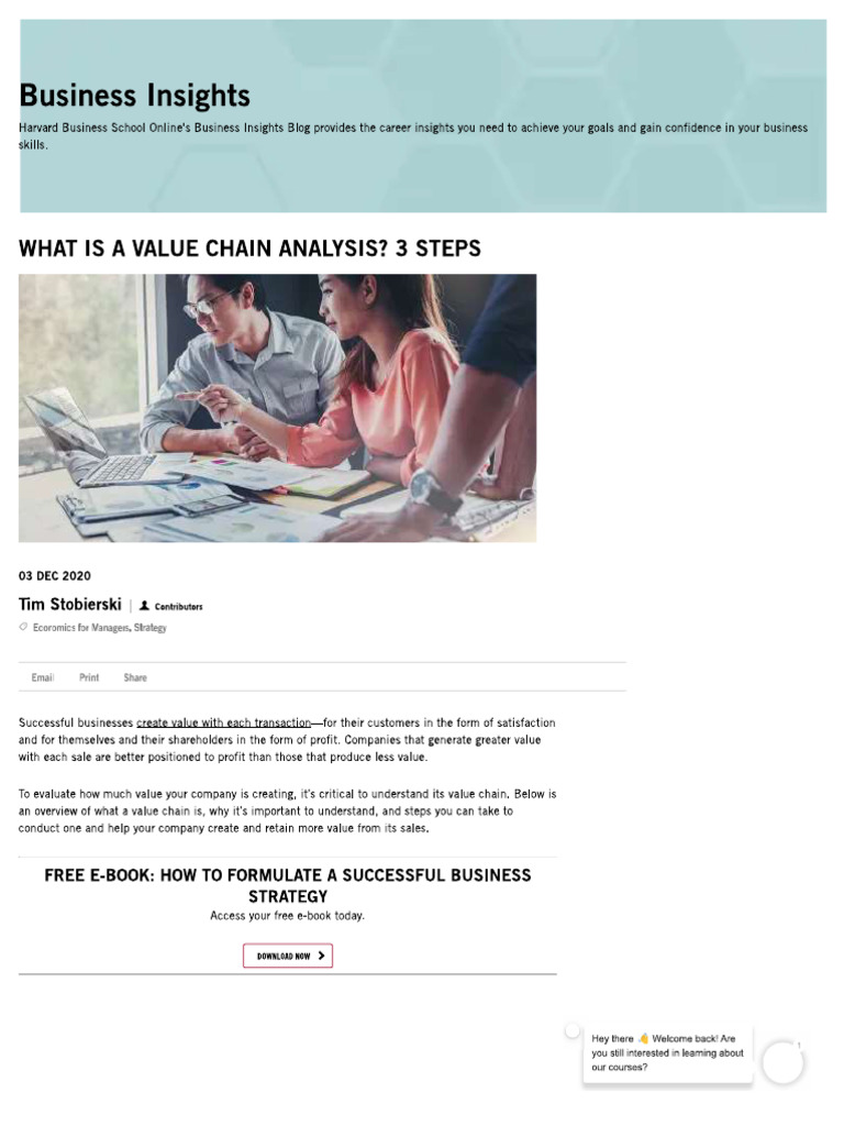 Value Chain Analysis | PDF