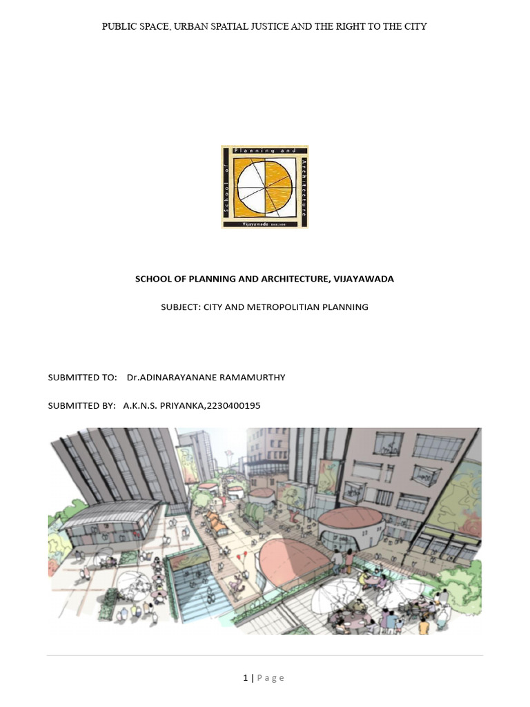 Public Space, Urban Spatial Justice and Right To City | PDF | Space ...