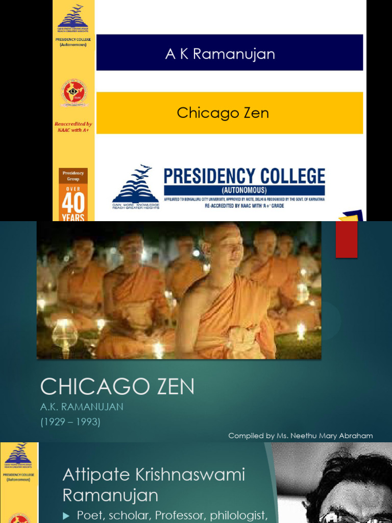 A K Ramanujan_Chicago Zen | PDF
