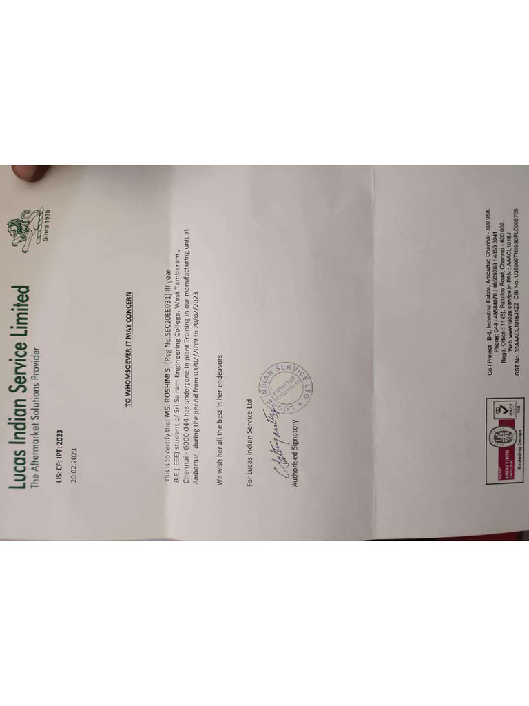 Roshini - Intenship | PDF