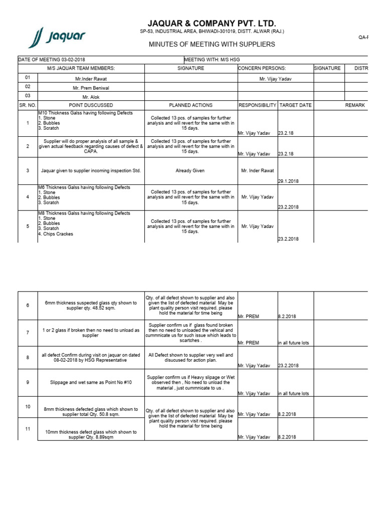 MOM Format Supplier HSG | PDF