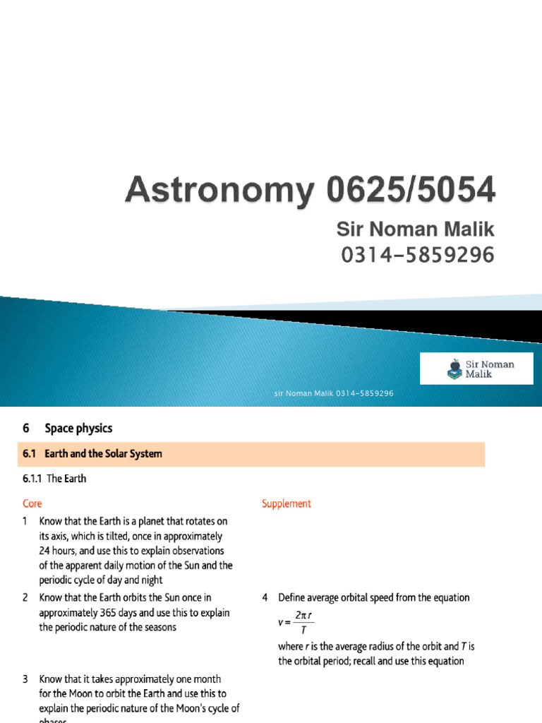 Astronomy Notes | PDF | Stars | Solar System