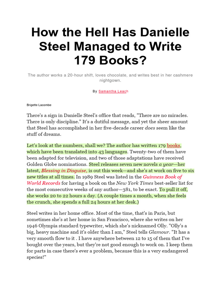 Danielle Steel - How The Hell Has Danielle Steel Managed To Write 179 ...