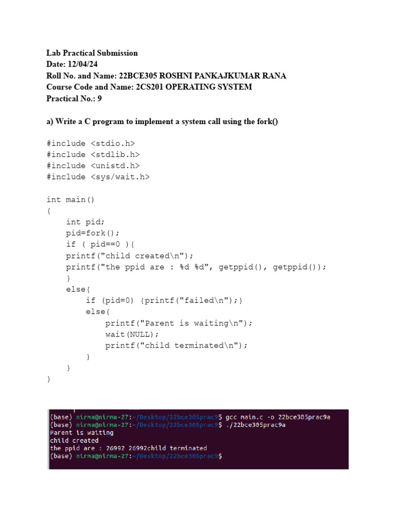 C Programs for System Calls and Grep | PDF