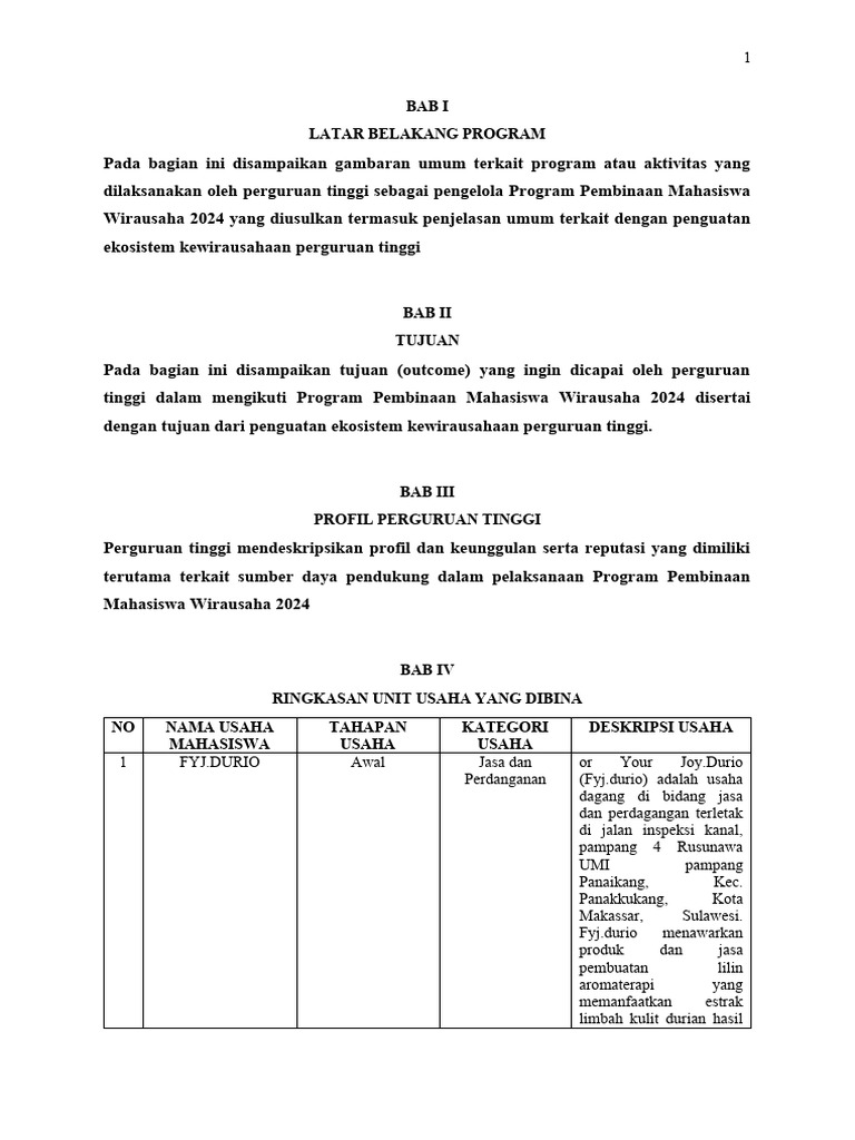 Template PROPOSAL P2MW 2024 (Opertaor PT) | PDF