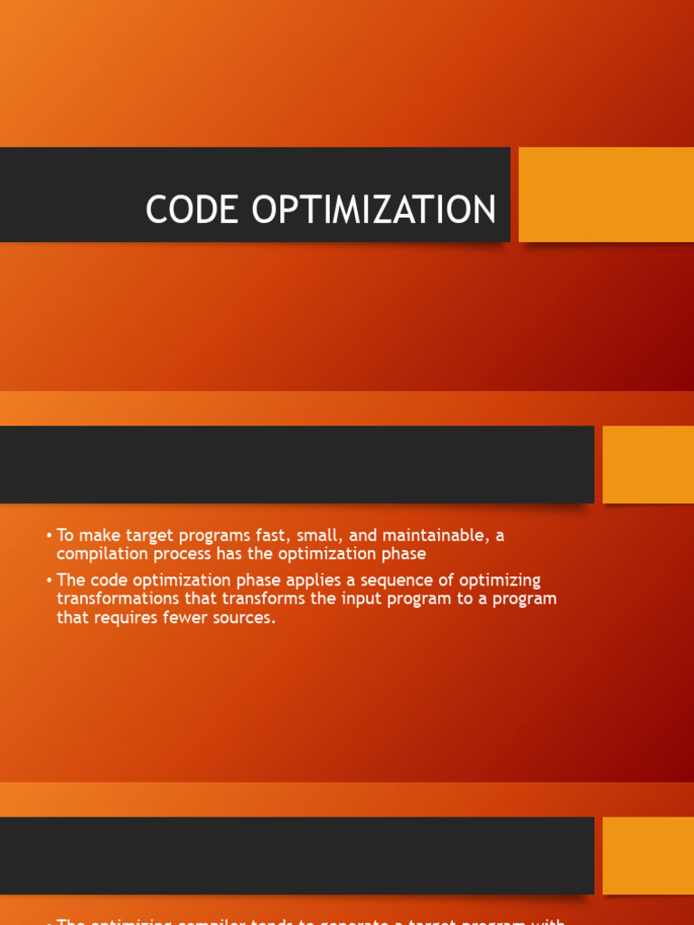 Compiler Optimization Techniques | PDF | Control Flow | Program ...
