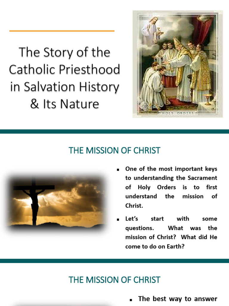 Lesson 13 - Catholic Priesthoon in Salvation History Its Nature ...