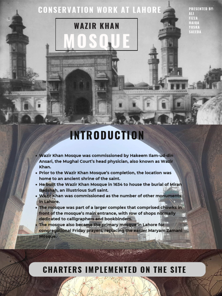 CONSERVATION OF WAZIR KHAN MOSQUE | PDF