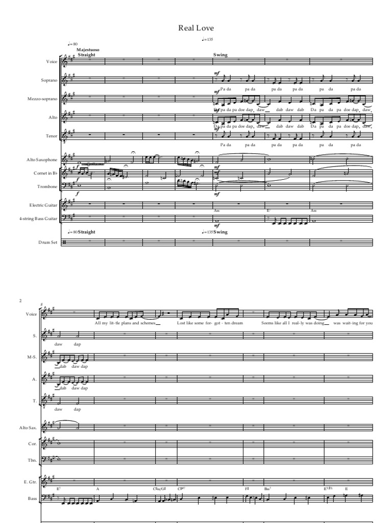 Real Love Full Score | PDF