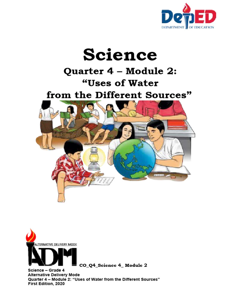 Science4 - Q4 - Module2 - Useso of Water From Different Sources - v3 | PDF | Water | Fresh Water