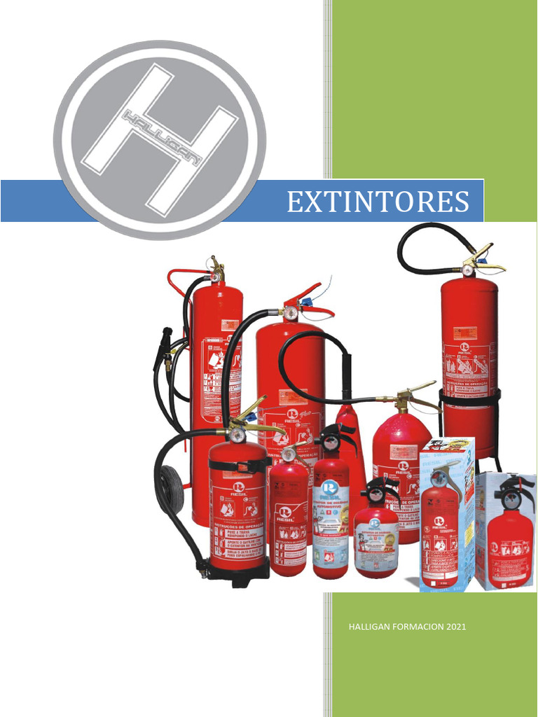 Tipos y Clasificación de Extintores | PDF | Dióxido de carbono | Gases