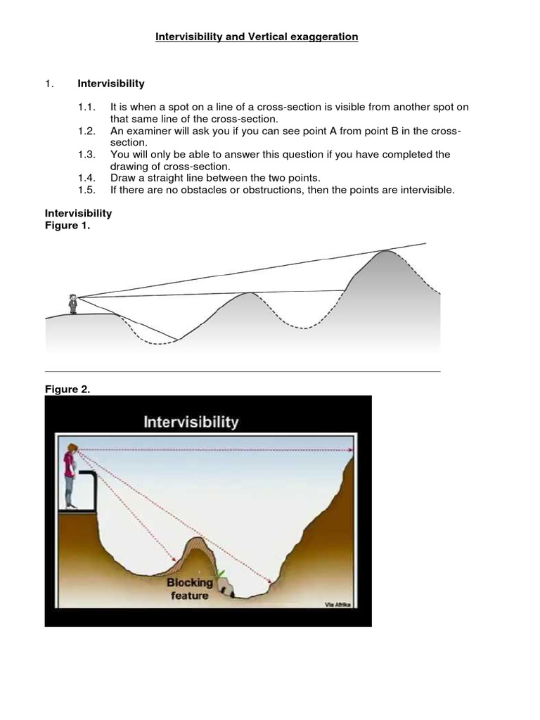 Intervisibility and Vertical Exaggeration Activity 1.4 | PDF | Map ...