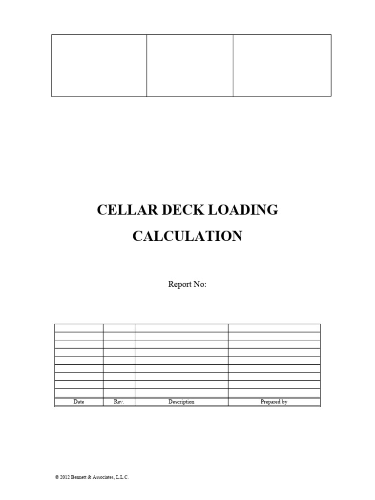 Cellar Deck Calculation_Rev_0 | PDF