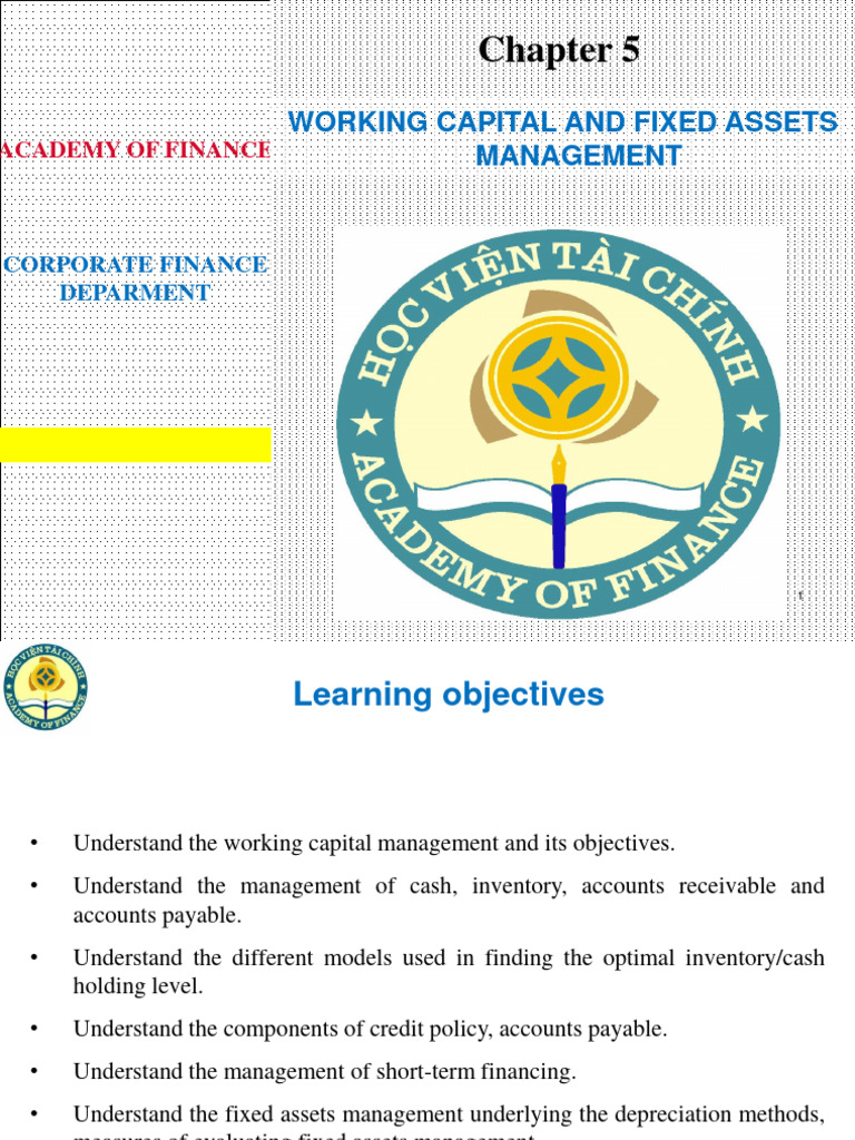 L.chapter 5. WCM and FAM-sv | PDF | Depreciation | Equity (Finance)