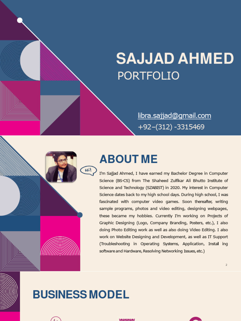Sajjad Ahmed's Graphic & Web Design Portfolio | PDF | Software ...