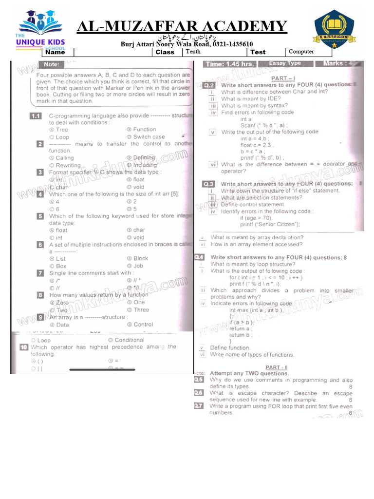 Class 10TH Computer English Full Book | PDF
