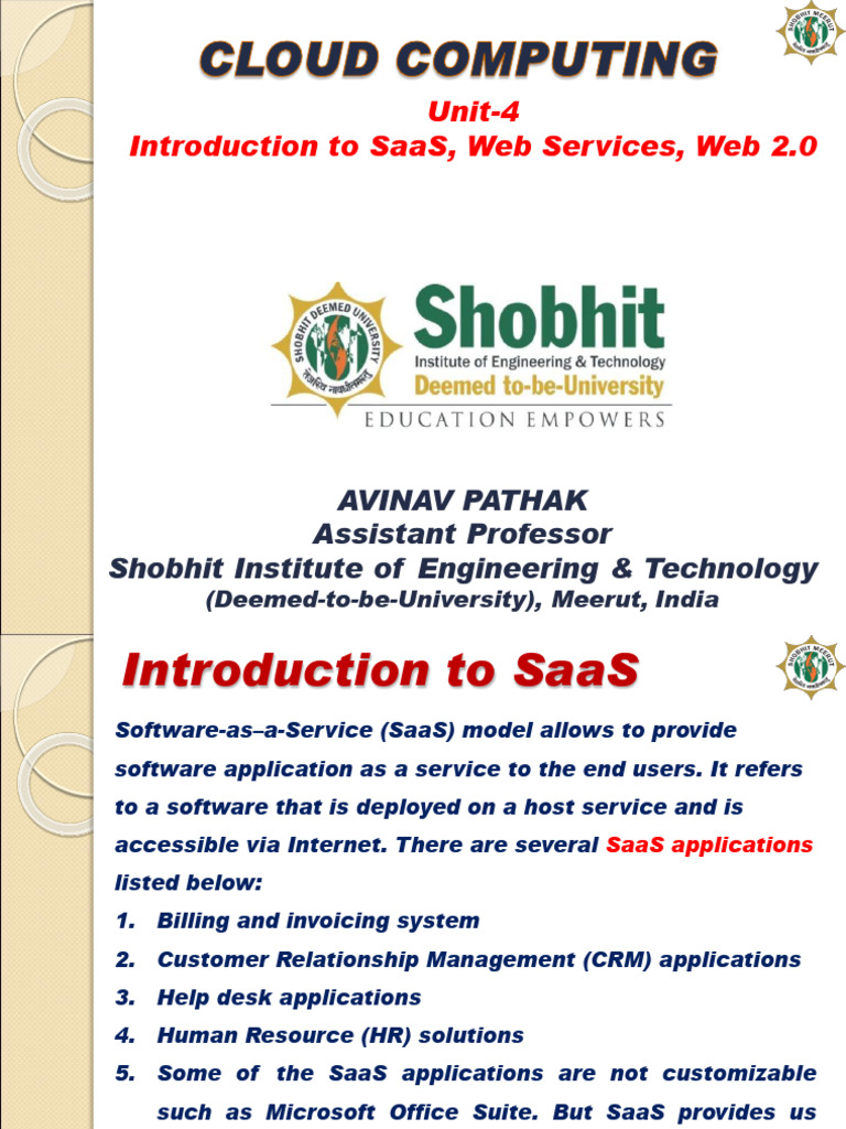 Introduction to SaaS and Web Services | PDF | Web Service | Web 2.0
