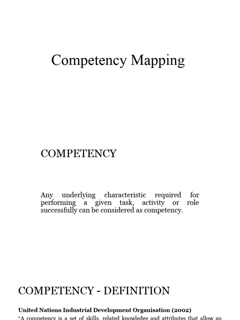 Competency Mapping | Download Free PDF | Competence (Human Resources) | Cognition