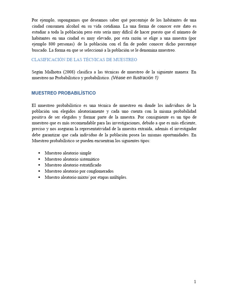 Muestreo Probabilístico y No Probabilístico | Descargar gratis PDF ...