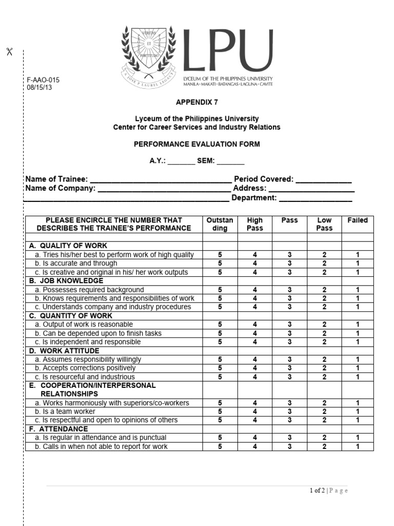 Performance Evaluation | PDF | Communication | Behavioural Sciences