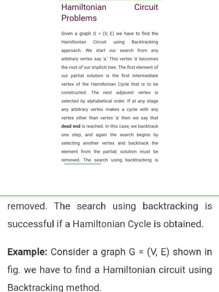 Hamiltonian Circuit Problem | PDF