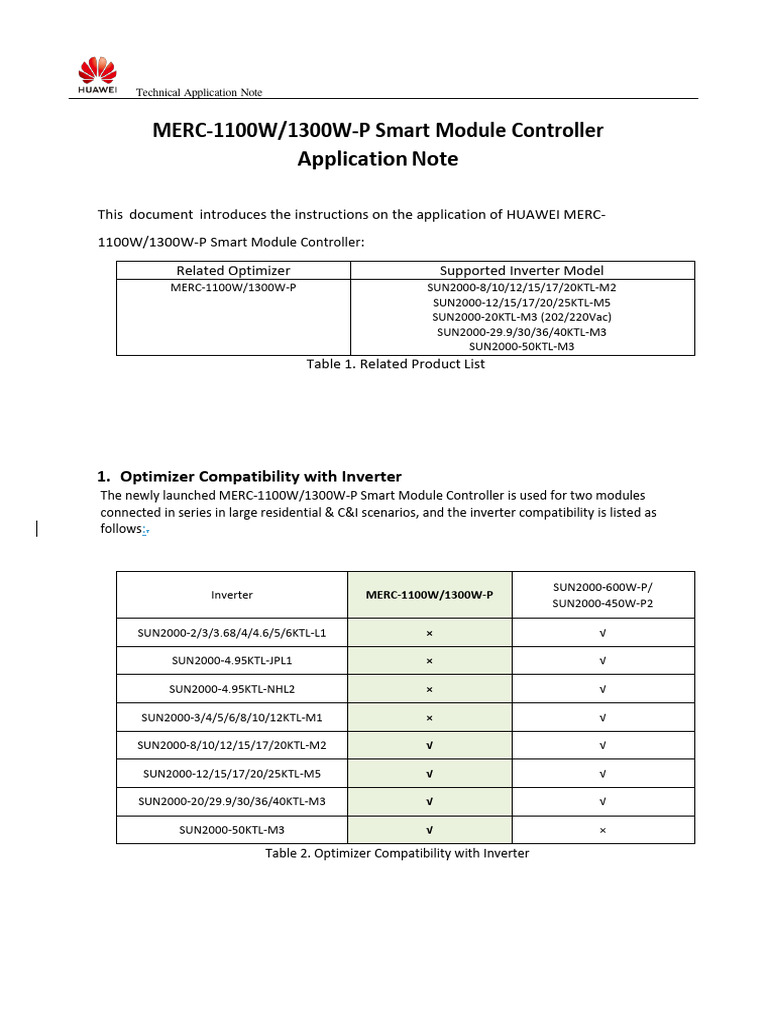 MERC-1100-1300W-P Smart Module Controller Application Note V3 | PDF ...