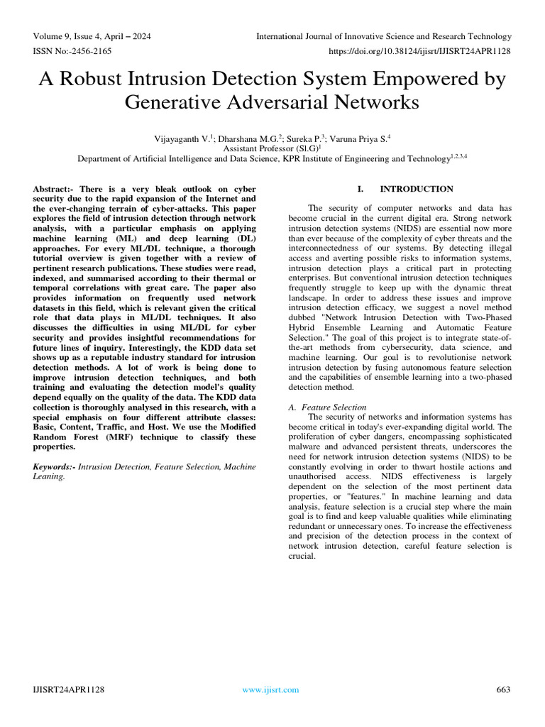 A Robust Intrusion Detection System Empowered by Generative Adversarial ...