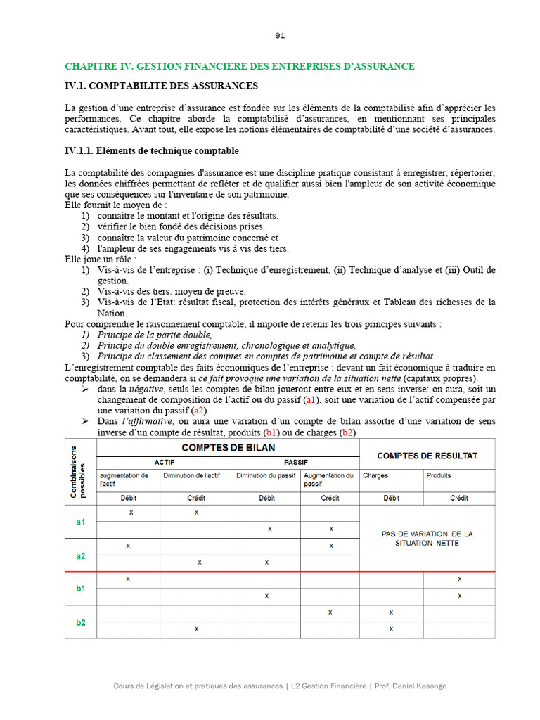 Comptabilité des Assurances : Principes et Techniques | PDF | Assurance ...