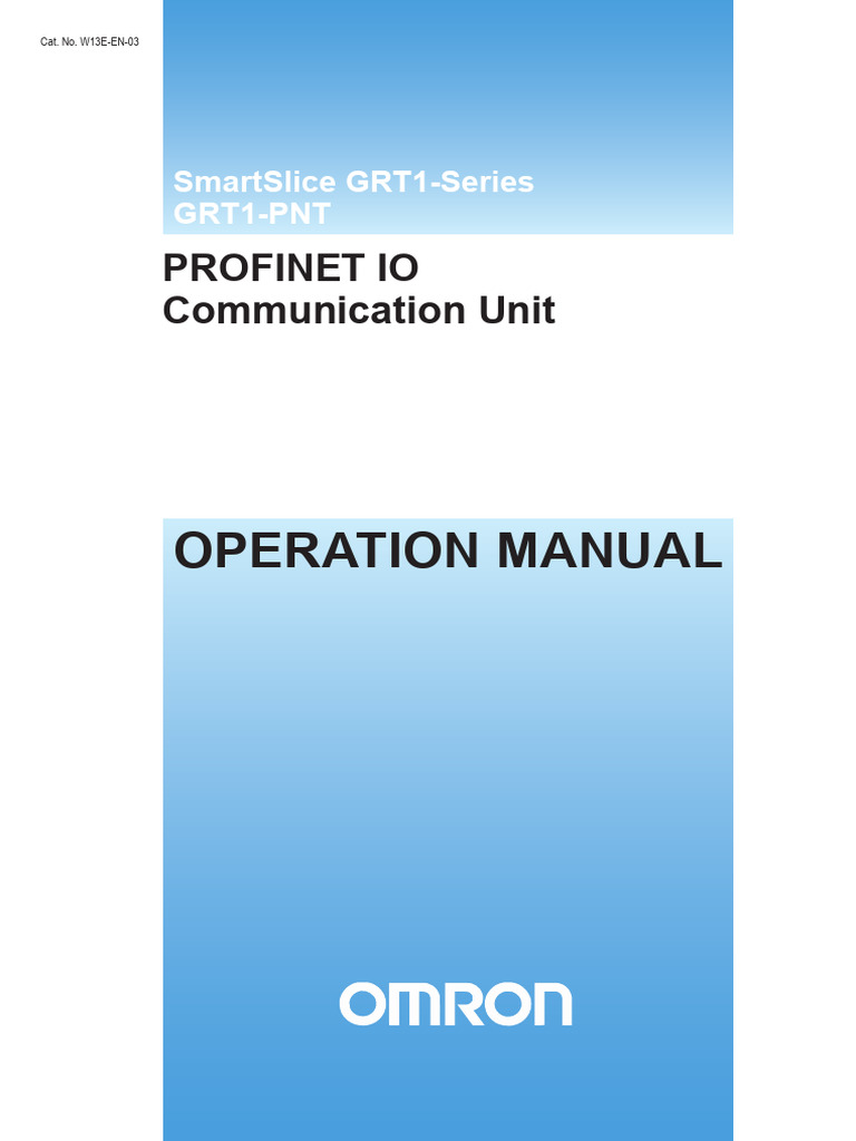 W13e grt1-pnt Profinet Io Communication Unit Operation Manual en | Download Free PDF | Input ...