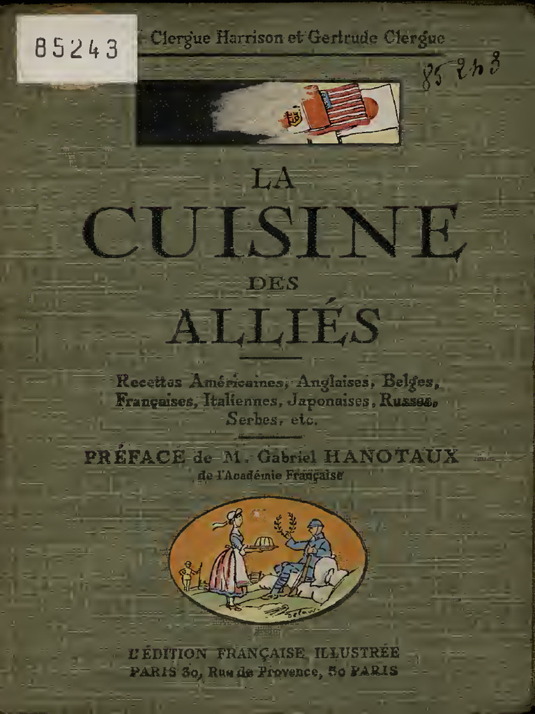 La Cuisine Des Alliés (1918) | PDF | Voyages | Livres de cuisine ...