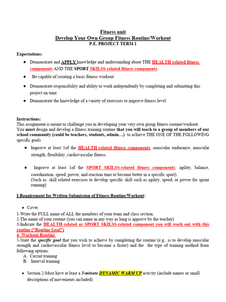 Correcto Pe Project Term 1 2023 | PDF | Physical Fitness | Physical ...