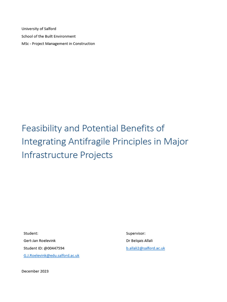 Feasibility and Potential Benefits of Integrating Antifragile ...