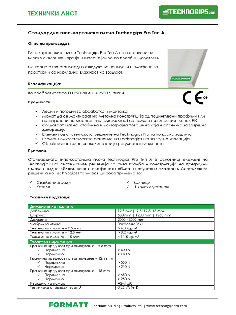 MK TDS 110 Technogips Pro A 01042024 | PDF