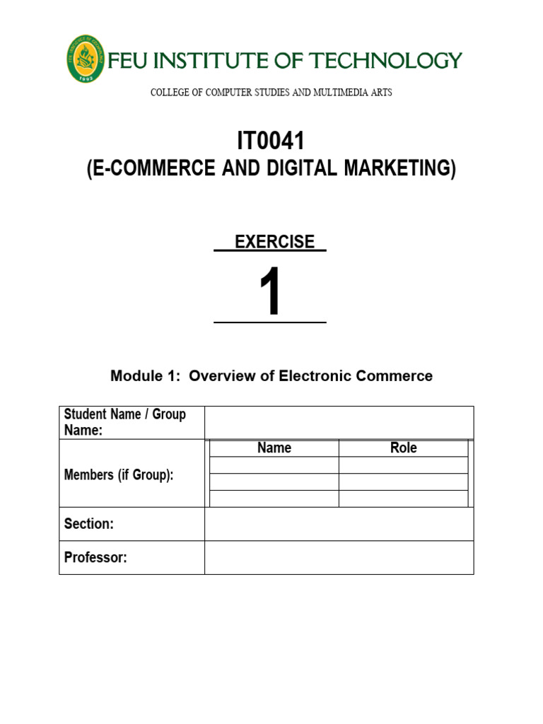 01 Laboratory Exercises | PDF | E Commerce | Marketing