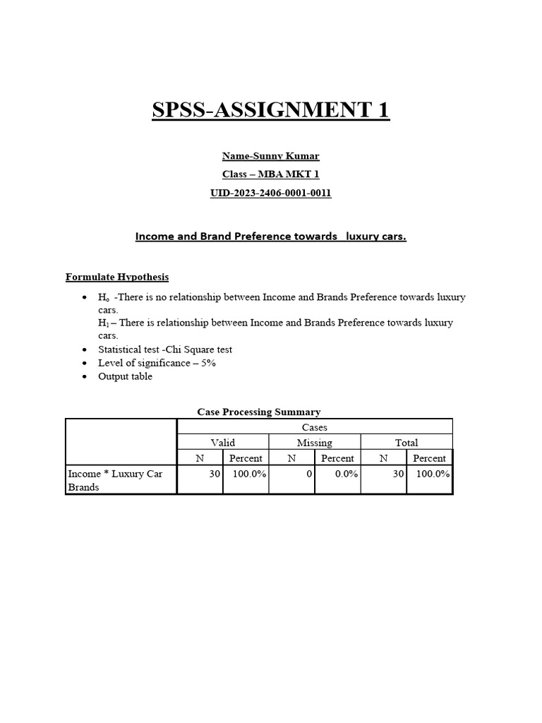 Chi-Square Assignment | PDF | Chi Squared Test | Statistical Theory