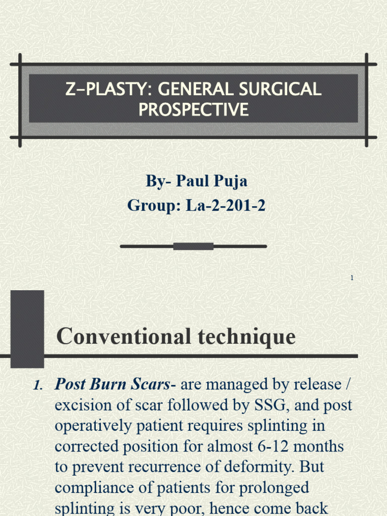 Z Plasty | PDF | Medicine | Diseases And Disorders