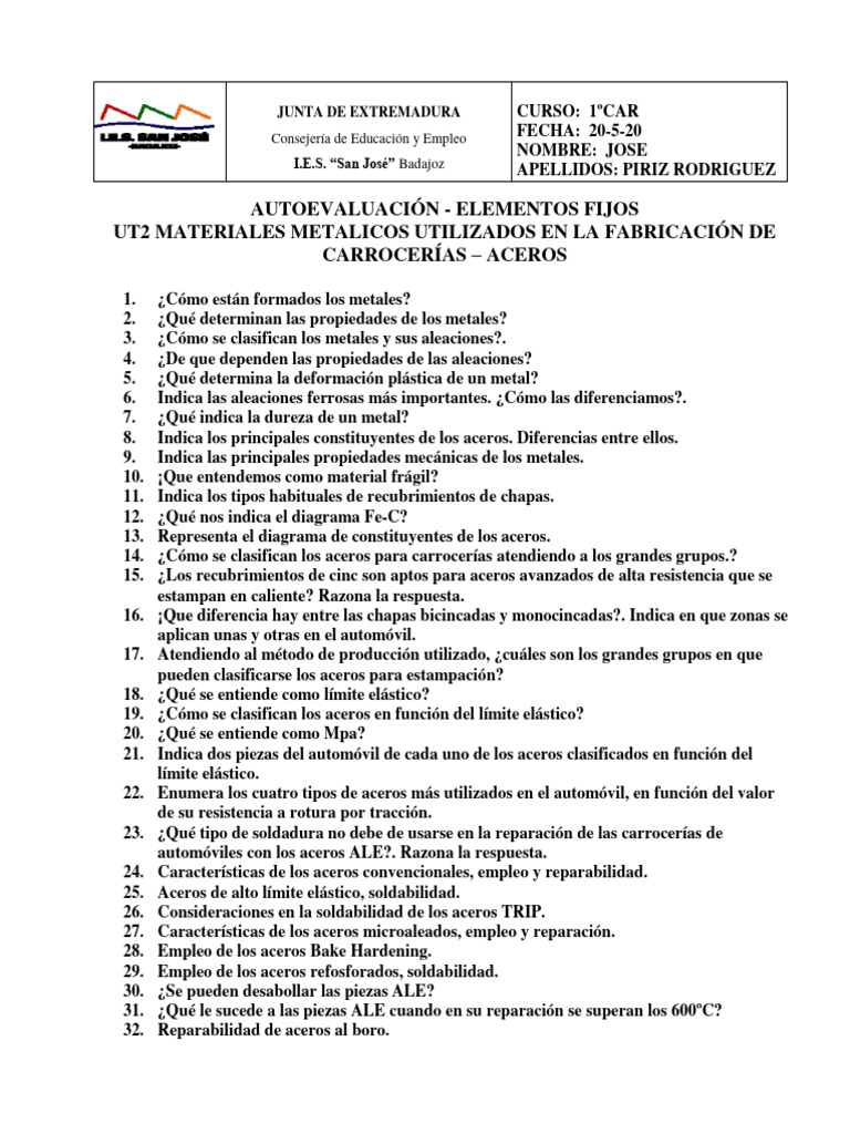 AUTOEVA - UTF02 MATERALES META CARRO FERROSOS - PIRIZ-convertido-fusionado | PDF | Rieles | Aleación