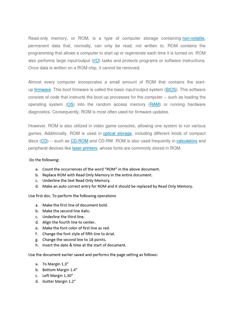 MS Word | PDF | Read Only Memory | Computer Data Storage