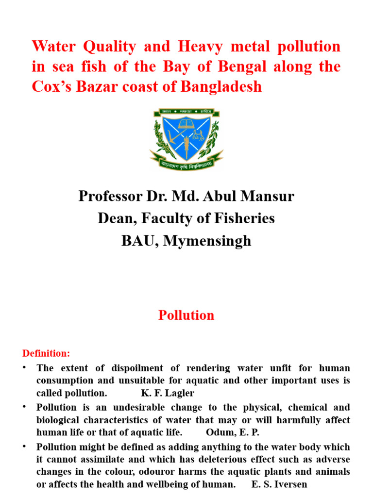 Heavy Metal Pollution in Fish | PDF | Water Pollution | Water