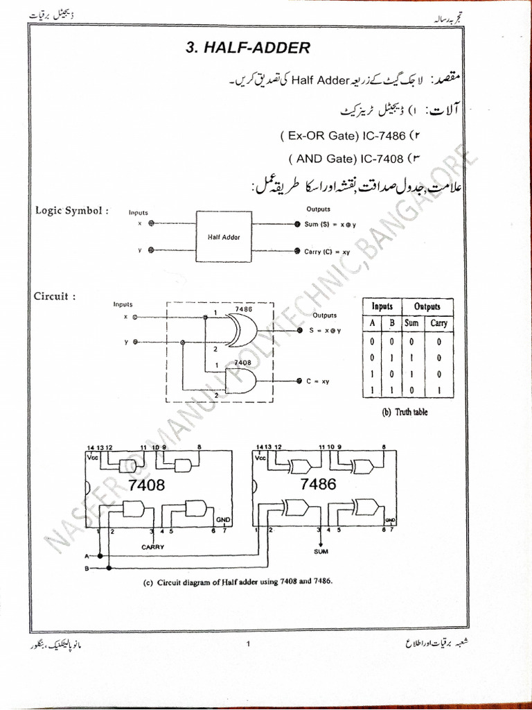 Half - Adder | PDF