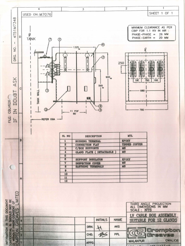 3 MVA Transformer Drawing | PDF