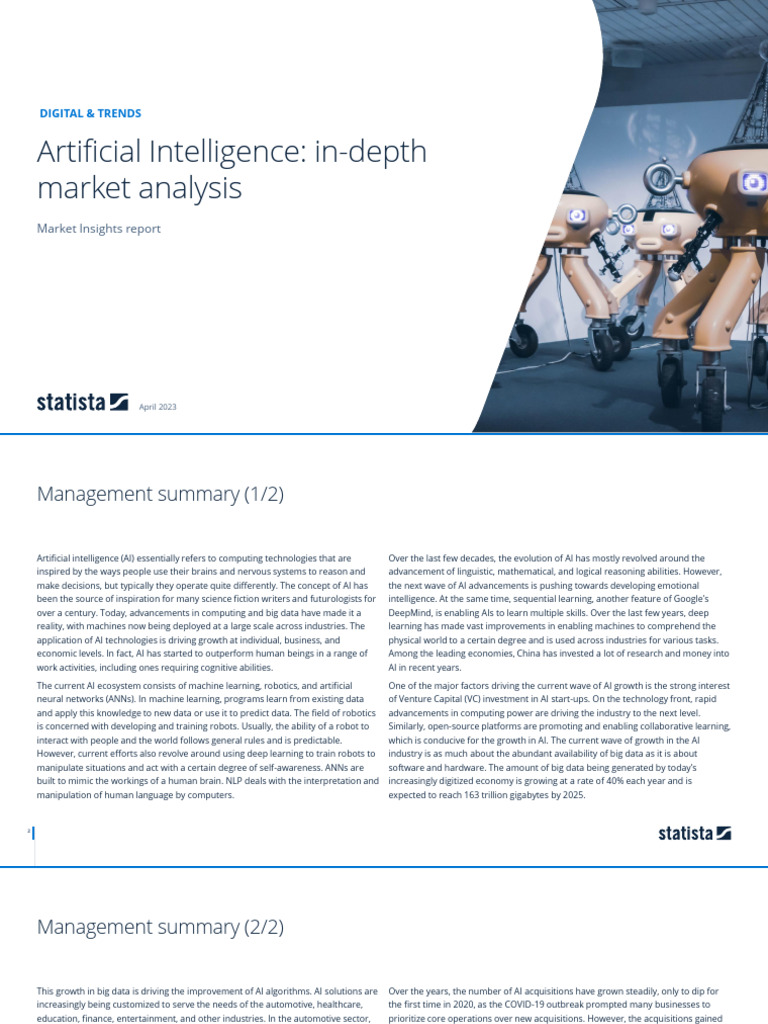 AI Market Insights Report 2023 | PDF | Artificial Intelligence ...