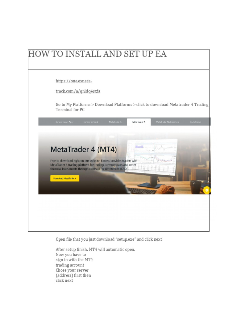 How To Install and Set Up EA On MT4 | PDF | Download | Computer File