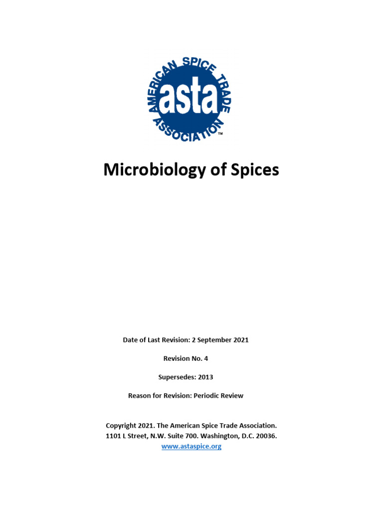 Microbiology-of-Spices Draft Flattened 09022021 | PDF | Spice ...