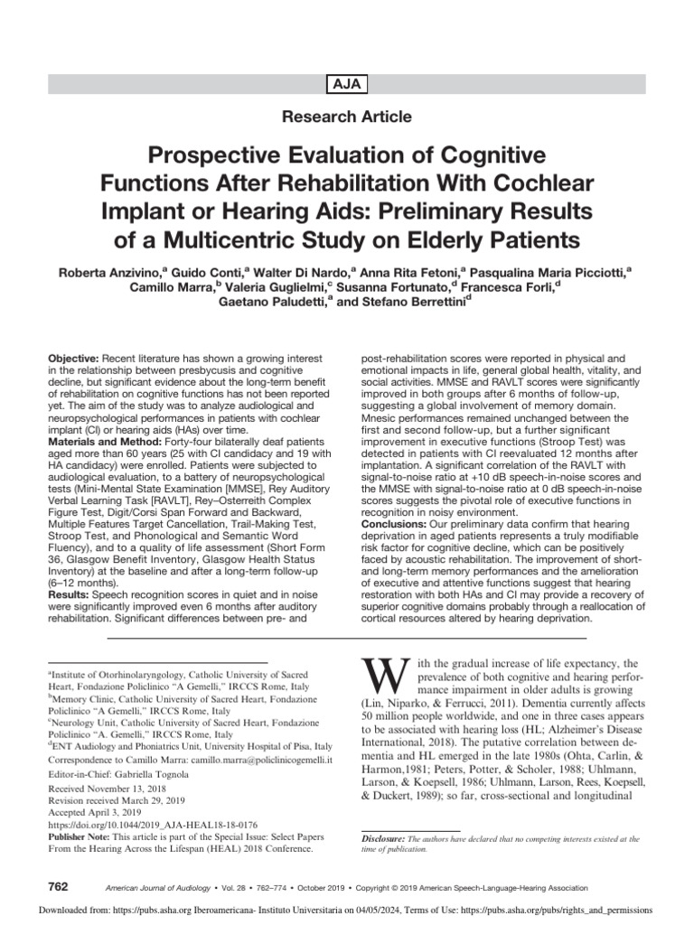 Articulo 1 | PDF | Working Memory | Memory