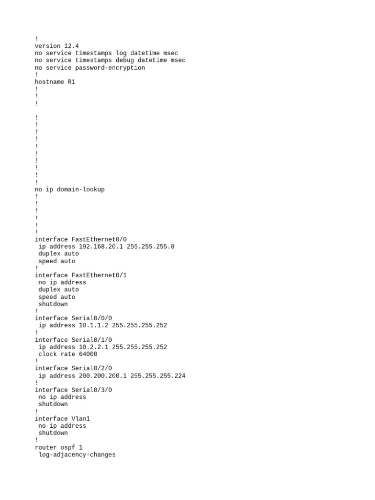 Router1 Answer-Config | PDF