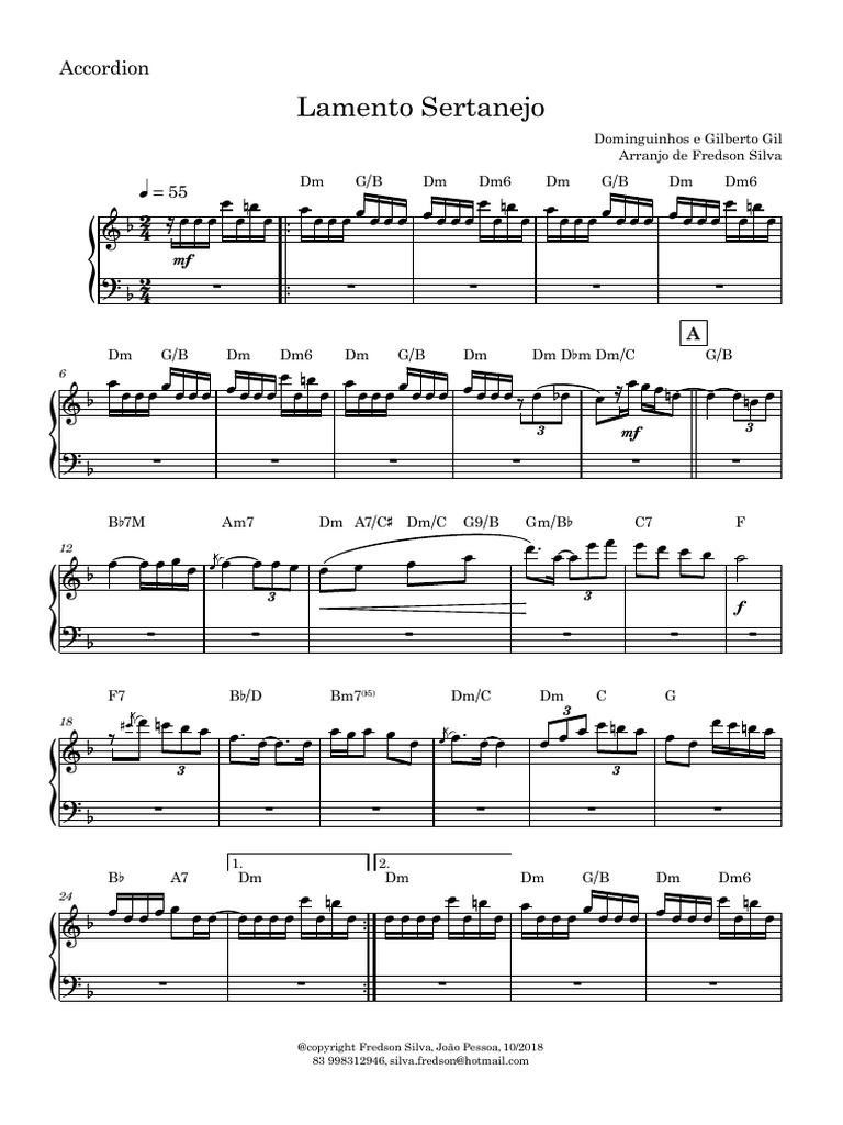 Accordion - Lamento Sertanejo | PDF