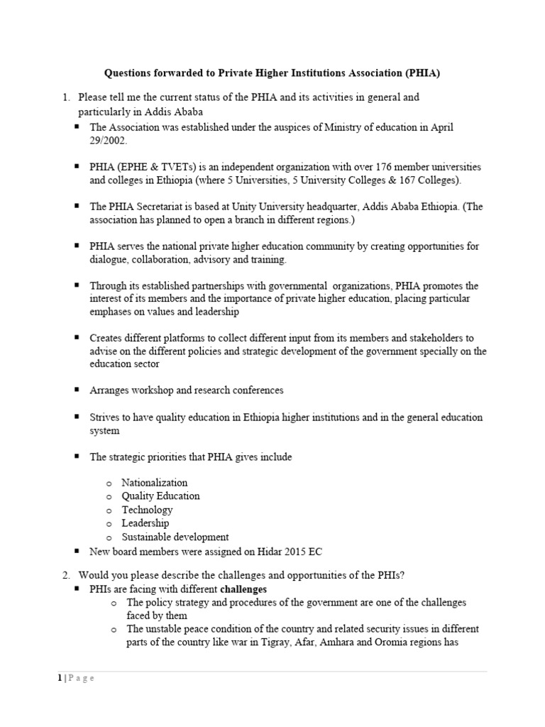 PHIA Overview: Status, Challenges, and Opportunities | PDF | Ethiopia ...
