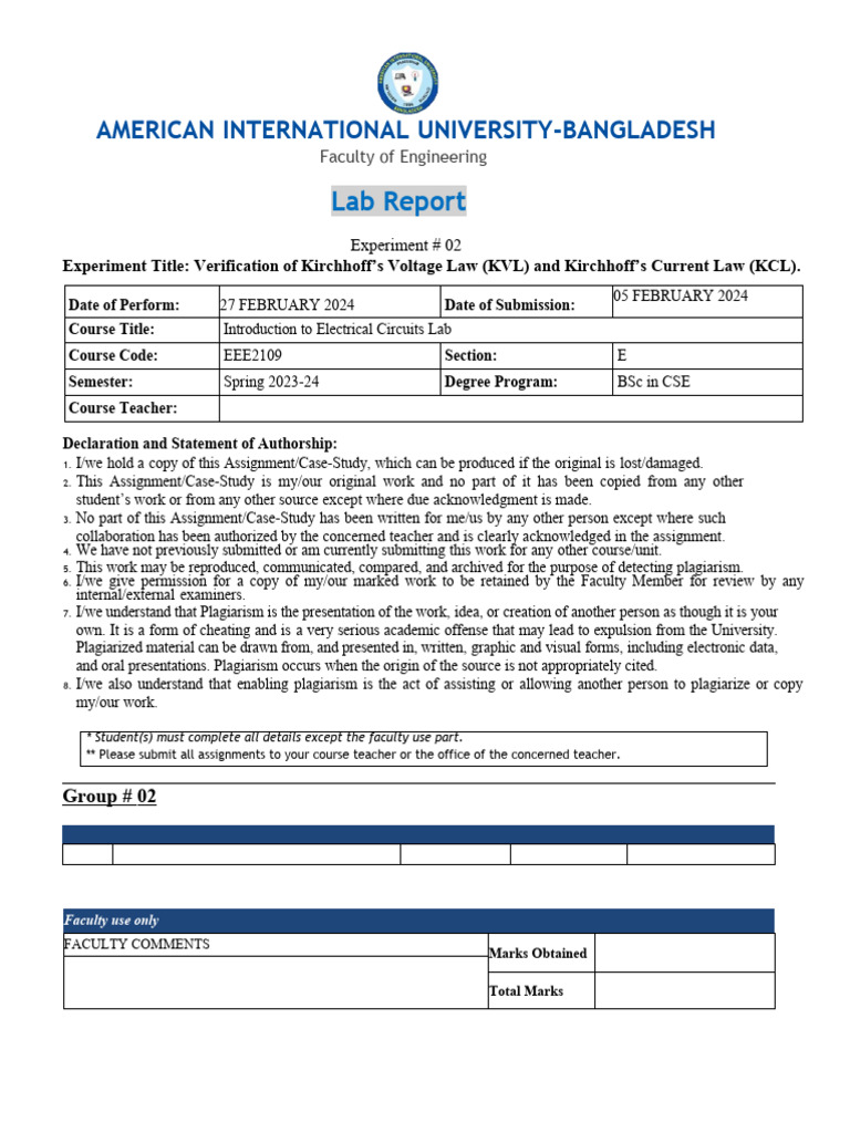 IEC LAB REPORT 2 | PDF | Electrical Engineering | Electricity