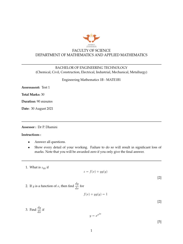 Mate1b1 Test V1 Pdf Mathematical Objects Applied And